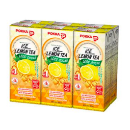 Pokka Ice Lemon Tea Tetra Pack (Less Sugar) 24 x 250ml